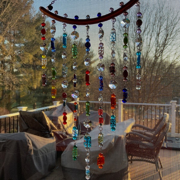 Boho Window Decor, Suncatcher, Window Hanging Decorations, Millefiori ...