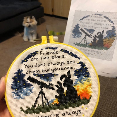 Friendship Cross Stitch Pattern, Together Bunnies, Cute Friends Quote ...