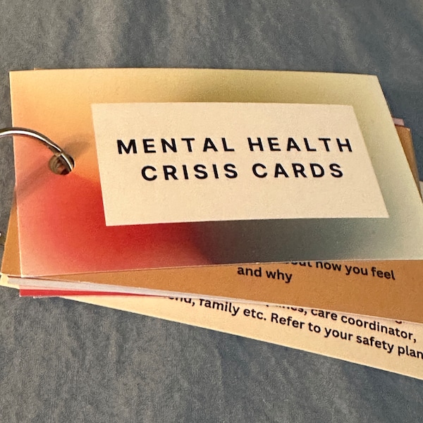 CPTSD Medical Card | Pack of Two | Crisis Card | Emergency | Depression ...