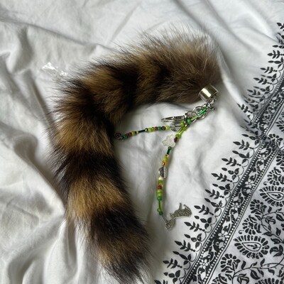 Custom Beaded Tail Keychain for Therians, Furries, Cosplay, Alternative ...