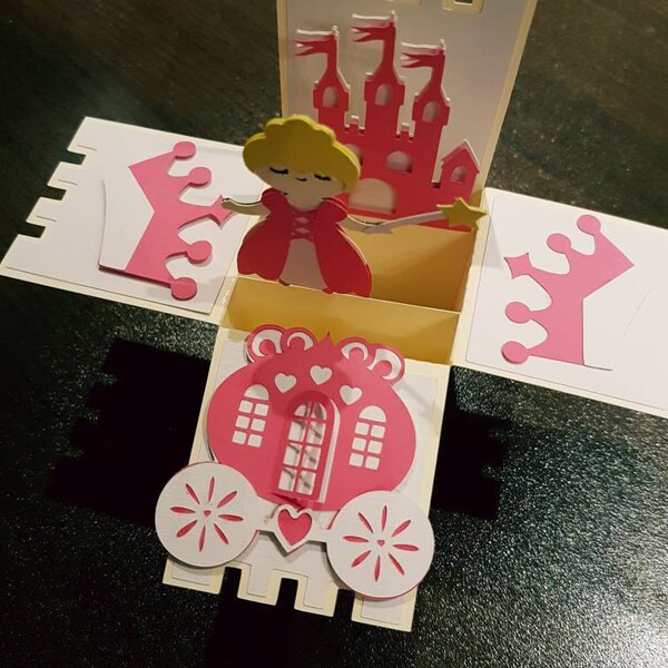 Princess Castle Card in A Box - Etsy