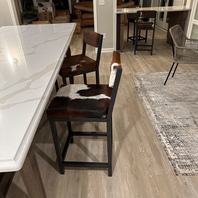 Cowhide Bar Stool Cowhide Counter Stool With Backs FPBK priced per ...