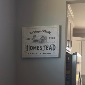 Personalized Homestead Sign Farmhouse Homestead Sign Homestead Gifts ...