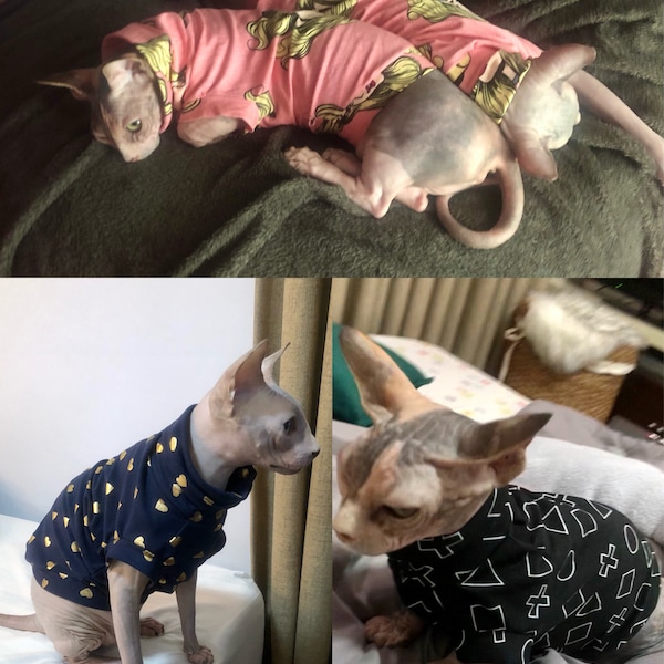 Cat Hoodie Sewing Pattern, Cat Turtleneck, Pet Gift for Cats Sphynx ...