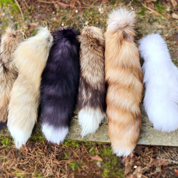 XL Smokey Red Fox Tail (XL and Regular Size), Real Fox Tail, Tails for ...