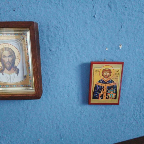 Saint Ansgar Icon, Handmade Greek Orthodox Icon St Ansgar or St Oscar ...