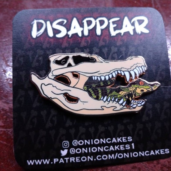 Alligator Enamel Pin Set - Gold Rainbow Metal Glow in the Dark Green ...