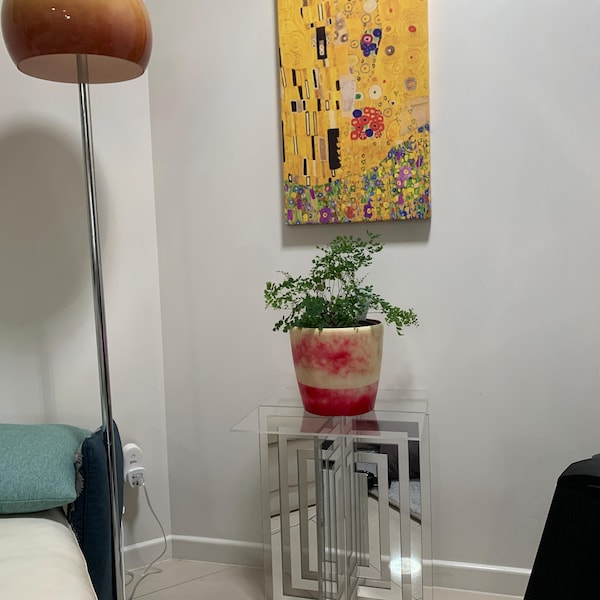 Acrylic Art Deco Design Table | Neon Acrylic Table With Vibrant Color ...
