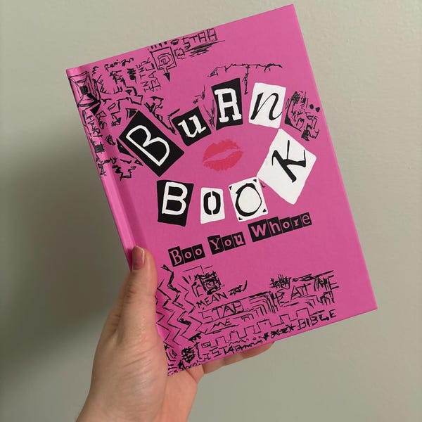 Custom Personalized Mean Girls, Burn Book, Regina George, Cady Heron ...