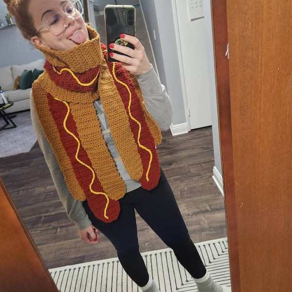 PDF Crochet Pattern - Hot Dog Scarf - Etsy