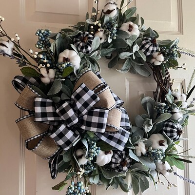 Extra Large Front Door Wreath, Double Door Wreaths, Wedding Wreath ...
