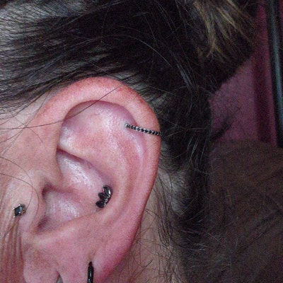 Twist Hoop Earrings, Simple Cartilage Hoop, Helix Hoop, Small Hoops ...