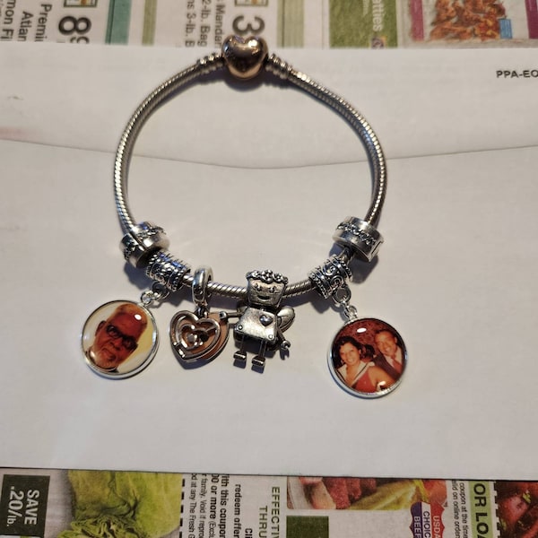Photo Charm Custom Picture Charm With Choice of Clasp Sterling Silver ...