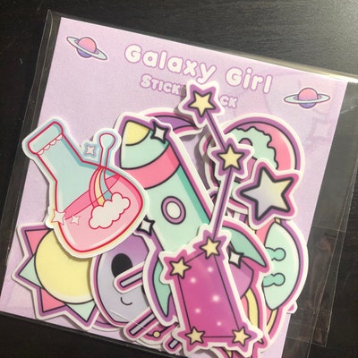 Galaxy Girl Sticker Pack Space Themed Stickers Aesthetic Sticker Pack ...