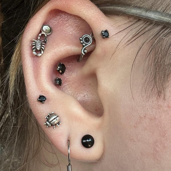 Design Your Own Dangles Surgical Steel Internally Threaded Double Flare ...