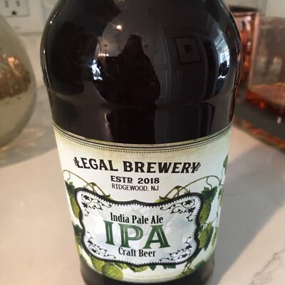 Customized Beer Label IPA Vintage Design With Hops Custom Homebrew ...