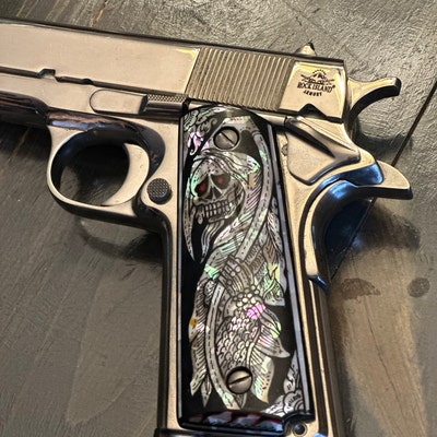 VITOONWOOD Matching 1911 Full Size Pearl MOP Handle Grips Fit M1911 ...