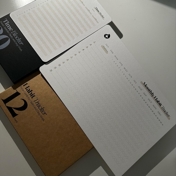 Atomic Habit Tracker Cards | Weekly, Monthly, Yearly Habit Stacking ...