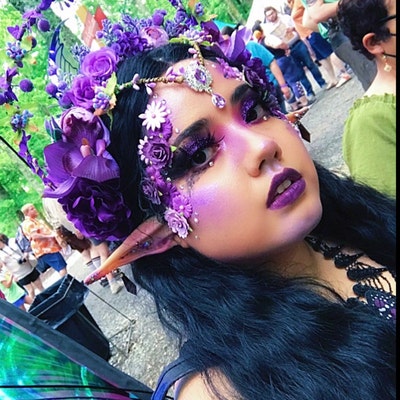 Mother Nature Forest Headpiece. Ram Horns Headpiece. Green Forest ...