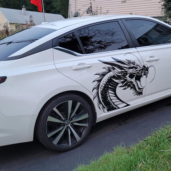 Dragon Decal , Side Car Decal, Large Body Decal , Dragon Head Decal ...