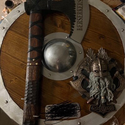 Handmade Ragnar Axe, Handmade Carbon Steel Double Headed Axe With ...