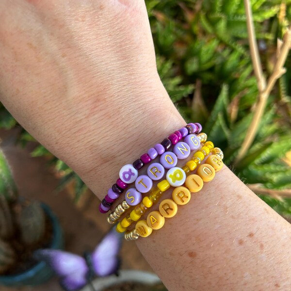 Spoonie - Autoimmune Disease Awareness Handcrafted Beaded Stretch ...