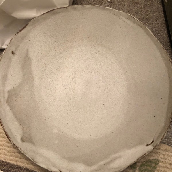 White Pottery Plate, Ceramic Fruit Dinnerware, Serving Dish, Center ...