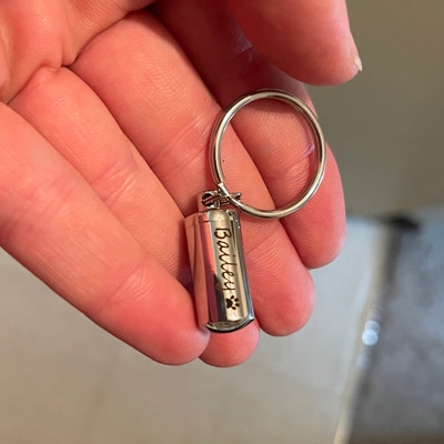 Custom Cremation Keychain Urn for Human and Pet Ashes, Personalized ...