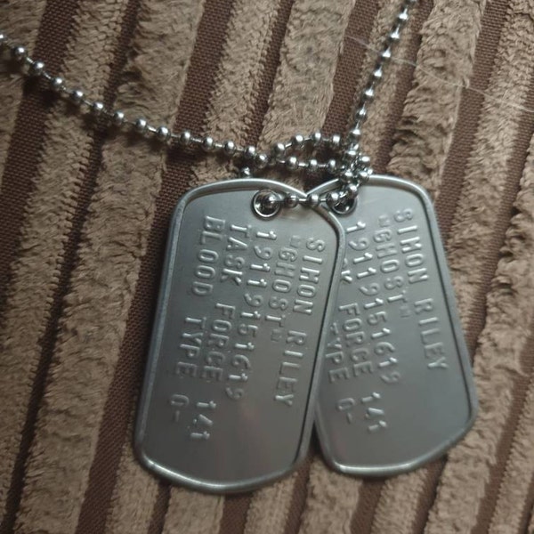 Simon 'GHOST' Riley US Military Dog TAGS - Detailed Replica Collector ...