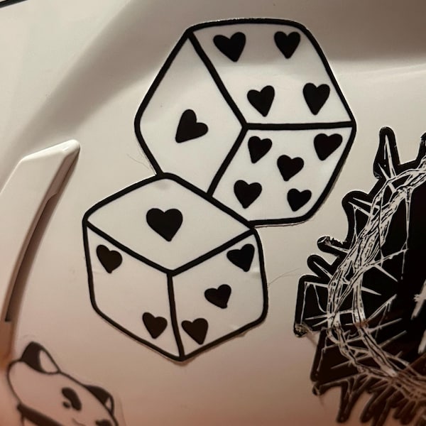 CUSTOM Vinyl Cherry and Dice Sticker in Large and Mini! - Etsy