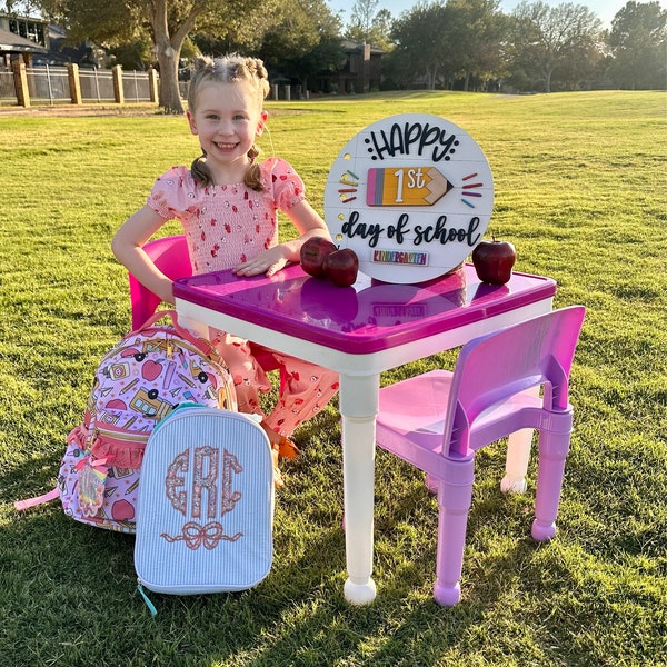 Kids Interchangeable First Day of School Sign, 100th Day of School ...