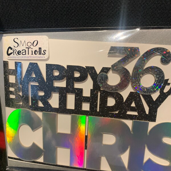 Personalised Number Birthday Card - Etsy