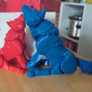Wolf 3D Printed, Articulated, Customizable Colors - Etsy