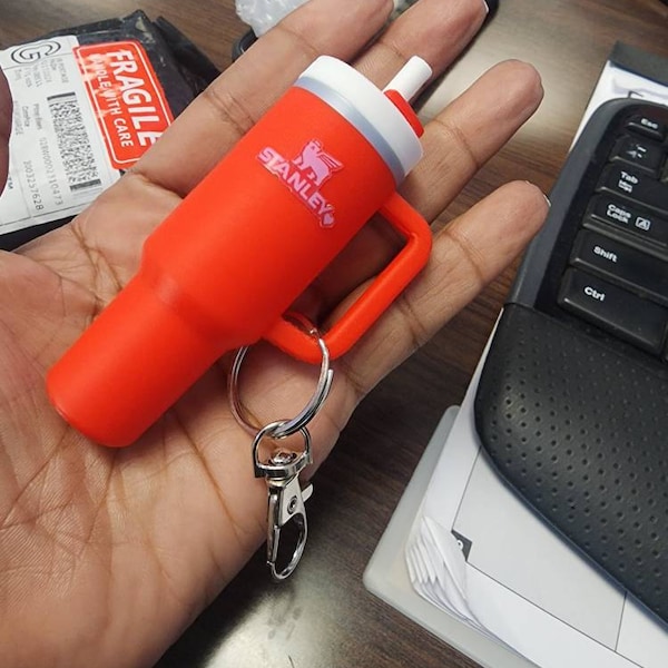 Miniature Valentine Stanley Tumbler Keychain | Chapstick Holder - Etsy