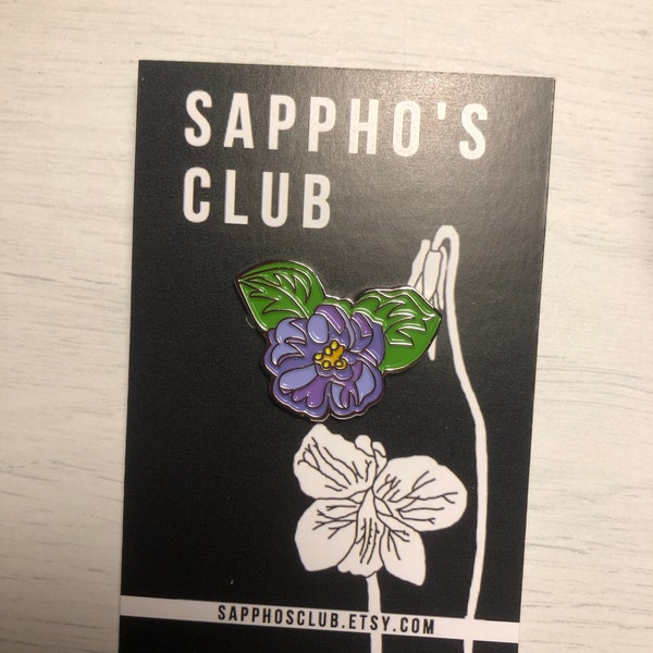 Sappho's Club Violet Enamel Pin Badge - Etsy UK