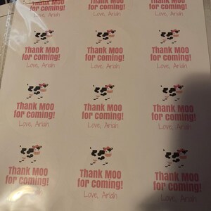 Girl Cow Moo Stickers, Cow Theme, First Birthday, Farm Theme, Cow ...