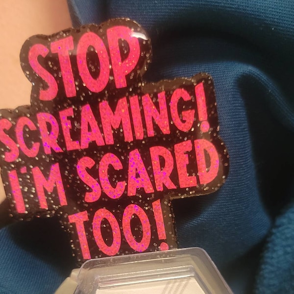 Stop Screaming Badge Reel, Teacher Badge Holder, Nurse ID Lanyard ...