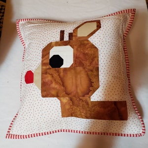 Rudolph the Red-nosed Reindeer Quilt Block Pattern 6 Inch and 12 Inch ...