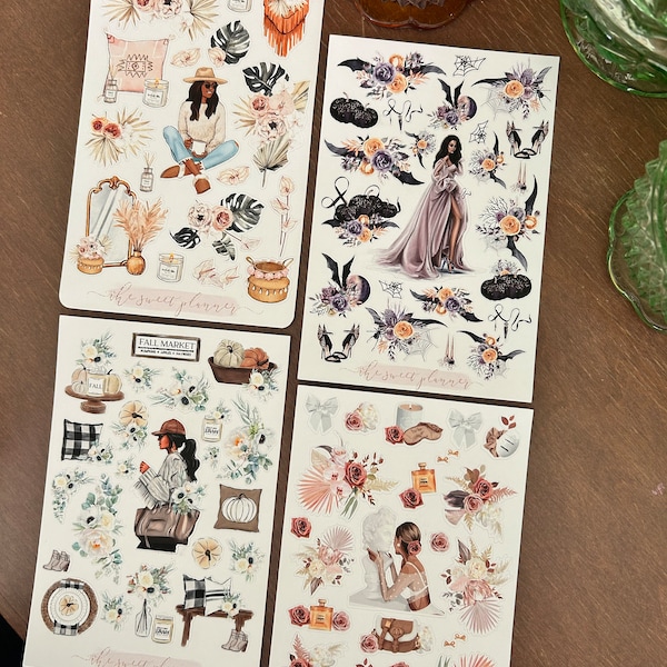 PINK BIRTHDAY | Deco Sticker Sheet | Floral Planner Stickers | Girly ...