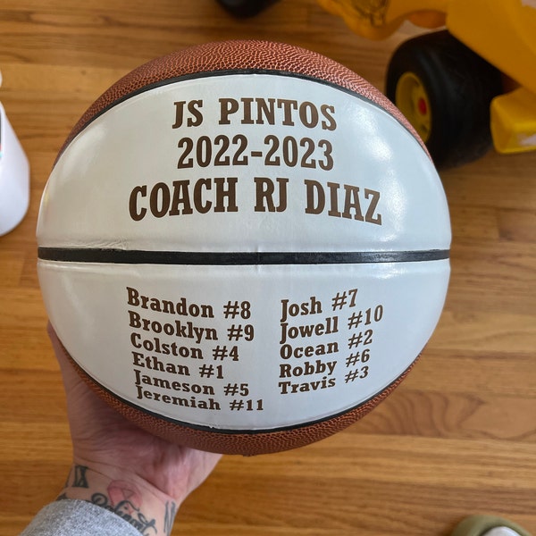 Personalized Basketball, Ring Bearer Gift, Engraved Basketball, Full ...