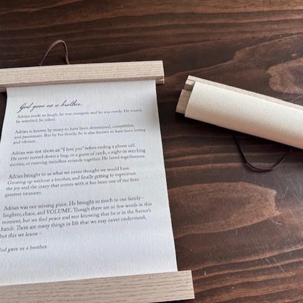 Custom Poem Art Print on Canvas With Hanger Frames - Your Own Text or ...