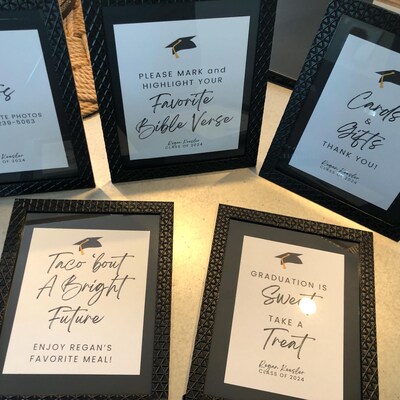 Graduation Party Signs Template Bundle Printable Graduation Signs ...