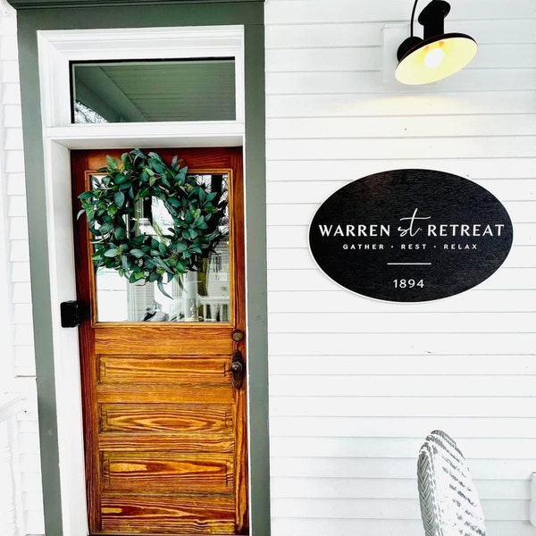 Custom Oval PVC Sign: Weatherproof Outdoor Logo, UV Printed - Etsy