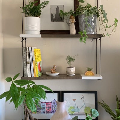 DUO Two Tone Shelf Hanging Shelf Hanging Shelves Two - Etsy