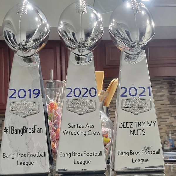 14 Inch Large Fantasy Football Trophy - Replica Super Bowl Vince ...