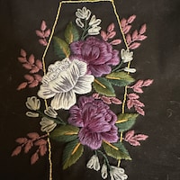 Gothic Rose Halloween Embroidery Pattern Duo. Beginner Embroidery ...