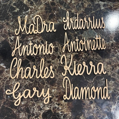 MDF Laser Cut Names Wedding Place Names Table Decoration MDF Placename ...