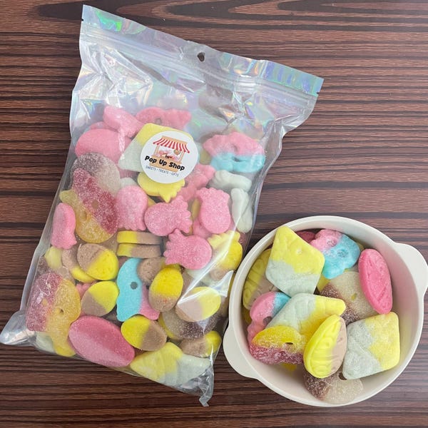 1KG Pick and Mix Sweets Pouch Jelly, Fizzy & Foam Mix Sweet Bag. - Etsy