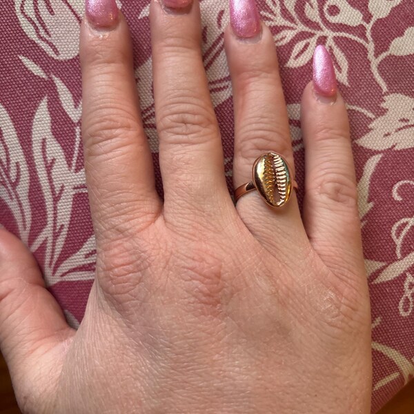 Cowrie Shell Ring, Handmade Shell Ring, Statement Ring, Money Cowrie ...