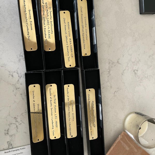 Personalized Memorial Plaque, Name Plate, Handstamped Memorial Tags ...